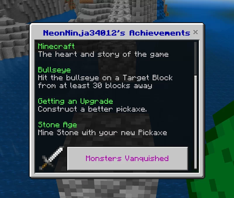 Per-World Achievements for Bedrock Edition - Early (working) Test ...