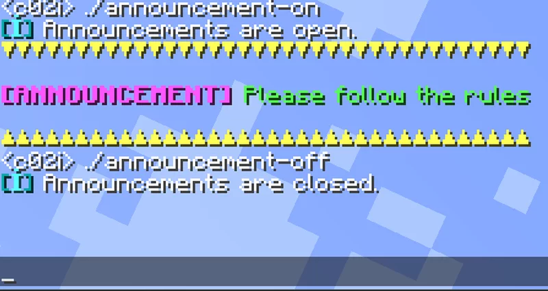 automatic announcement script Minecraft Mod