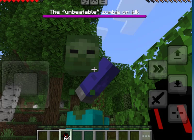 Unbeatable zombie bedrock Minecraft Mod