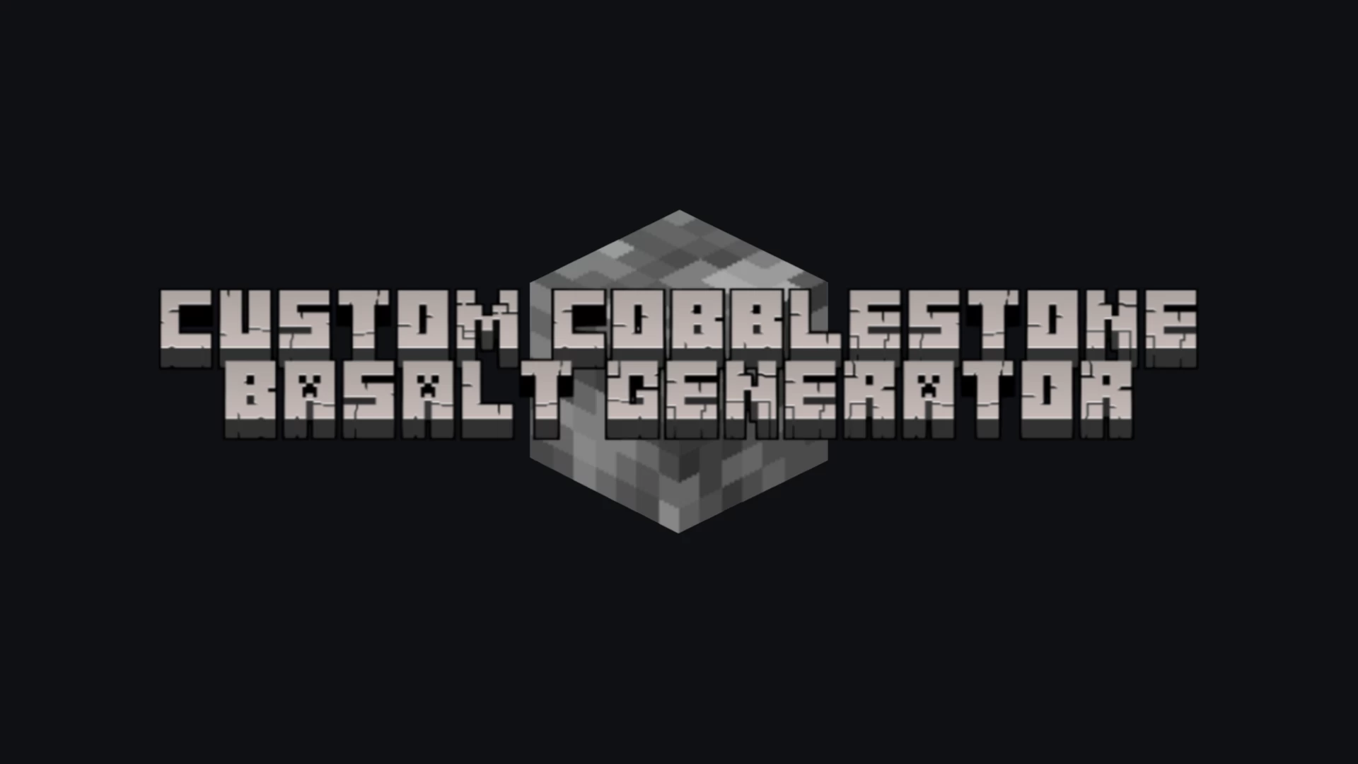 How To Build A Basalt Cobblestone Generator Minecraft