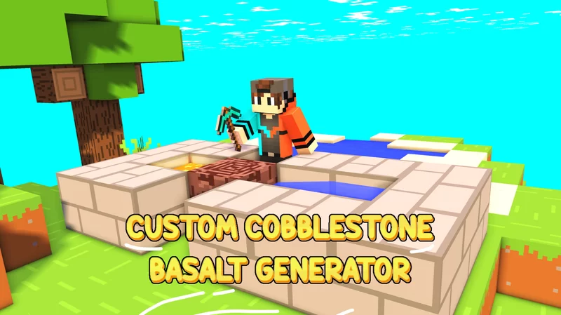 Custom Cobblestone and Basalt Generator (Bedrock Addons) Minecraft Mod