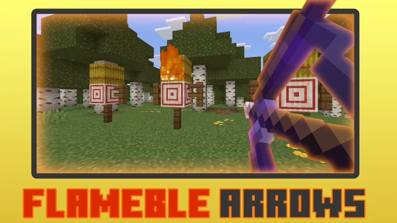 [BEDROCK] FLAMEBLE ARROWS Minecraft Mod