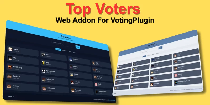 Top Voters - Web Addon For VotingPlugin Minecraft Mod