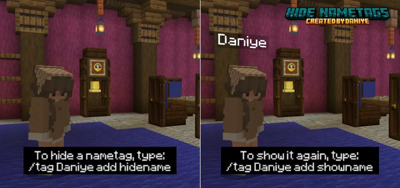Hide Nametags Minecraft Mod
