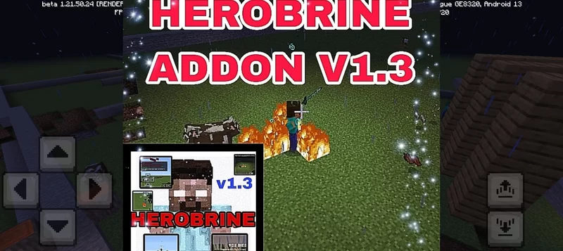 HEROBRINE ADDON MCPE BEDROCK version 2 Minecraft Mod