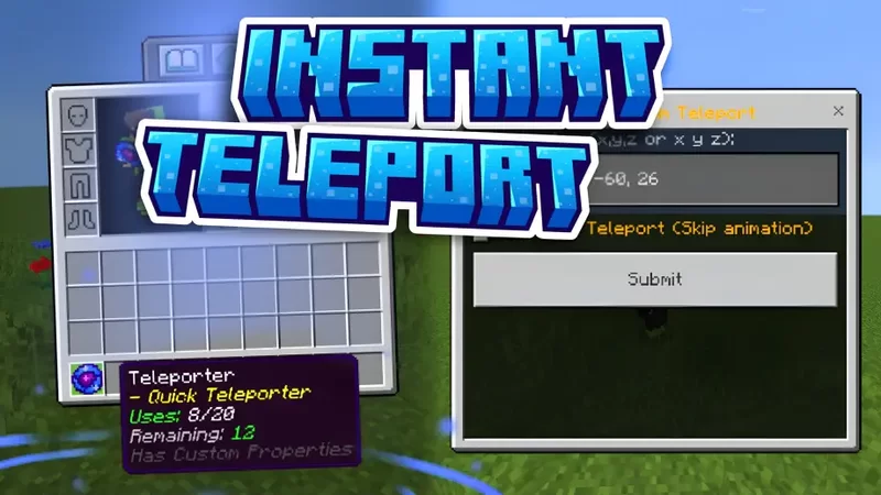 instant teleport add-on 1.21.130 Minecraft Mod