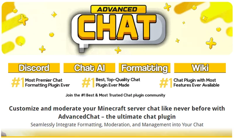 Chat Plugin For Minecraft (With AI Moderation, Cloud Swear Word Filter) Minecraft Mod