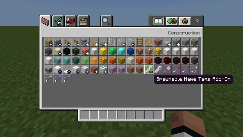 Spawnable Name Tags Add-On For Bedrock Edition Minecraft Mod