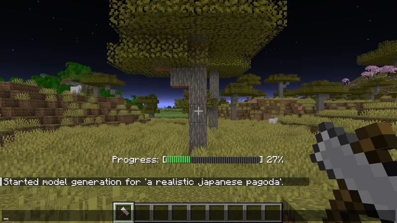 AI Build Generator + 3D Model Importer Minecraft Mod