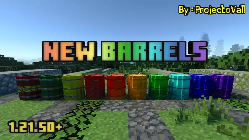 New Barrels 1.21.51 Minecraft Mod