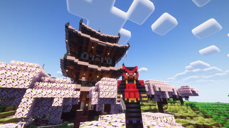 Cherry Samurai Temple Minecraft Mod