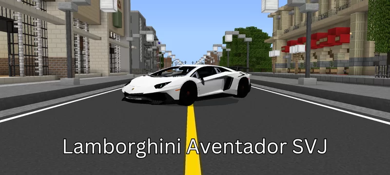 Lamborghini Aventador SVJ Minecraft Mod