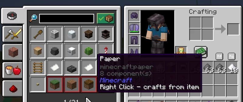 Just Enough Book (JEB) – Minecraft Recipe Book Mod Minecraft Mod