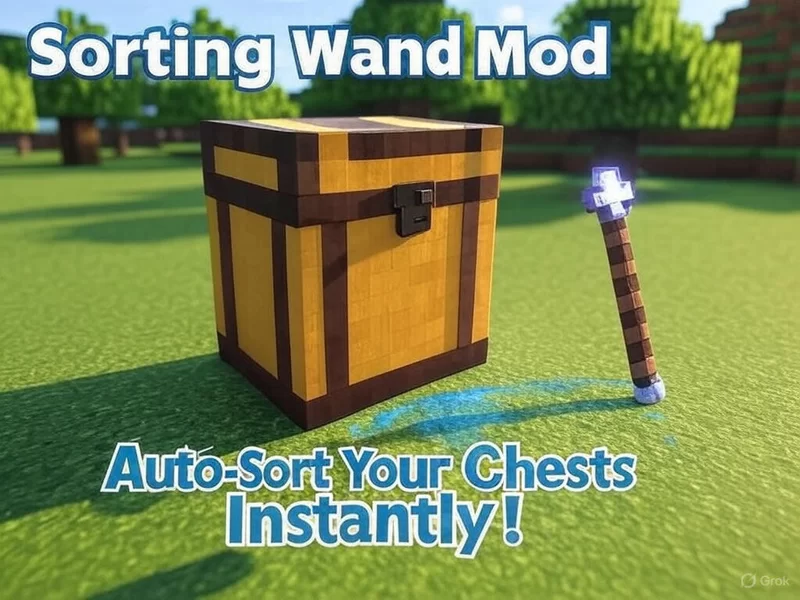 Sorting Wand Mod for Minecraft PE 1.21+ | Auto-Sort Chests Instantly ...