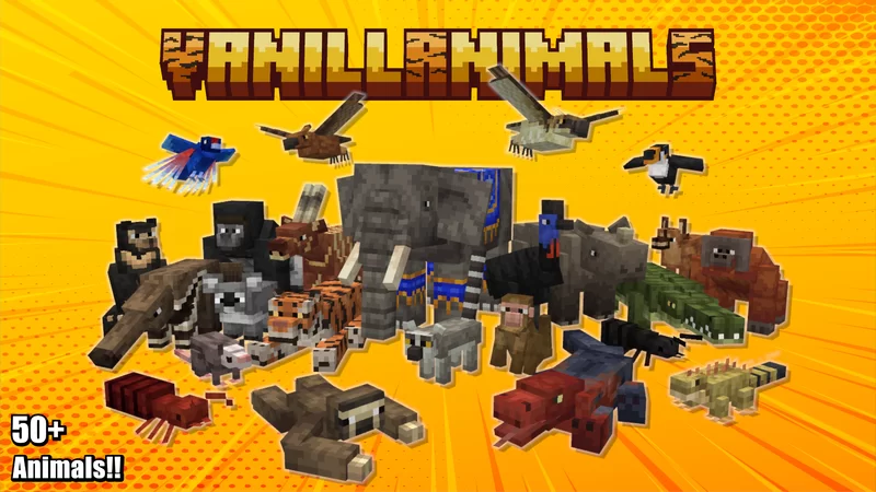 VanillAnimals 1.1.2 (Bedrock Addon) Minecraft Mod