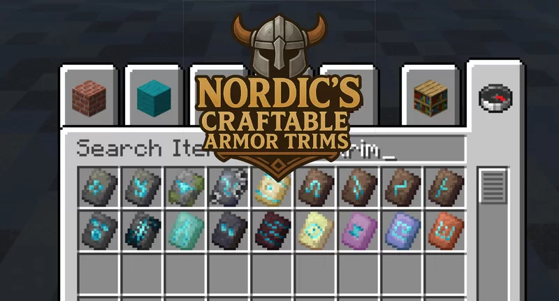 [1.21.1 + 1.21.4] Nordic's Craftable Armor Trims Minecraft Mod