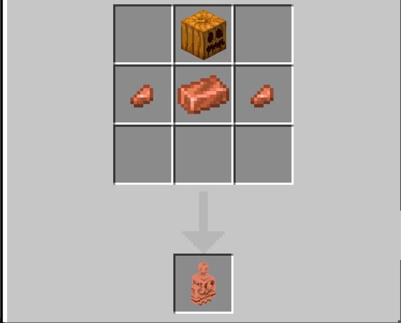 Craftable Copper Golems (bedrock) Minecraft Mod
