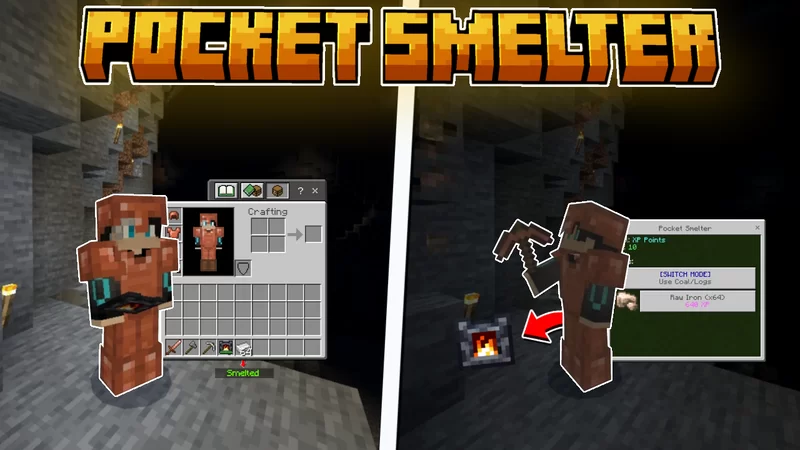 Pocket Smelter V1 Minecraft Mod
