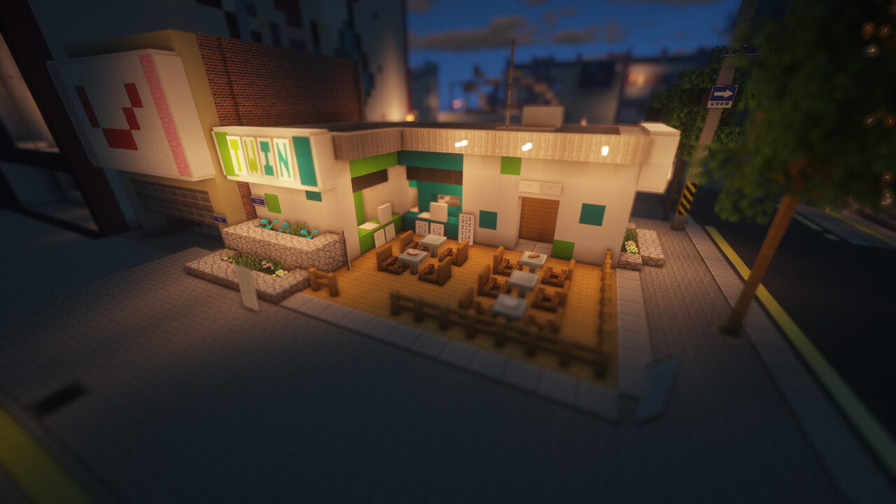 Sushi restaurant and Surrounding Areas Minecraft Map