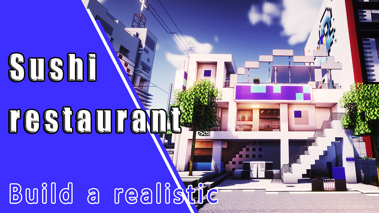 Sushi restaurant and Surrounding Areas Minecraft Map