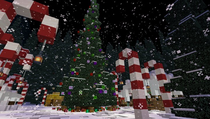 Holiday Forest Clearing Market Minecraft Map