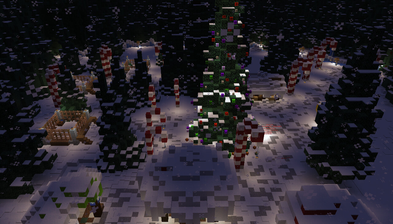 Holiday Forest Clearing Market Minecraft Map