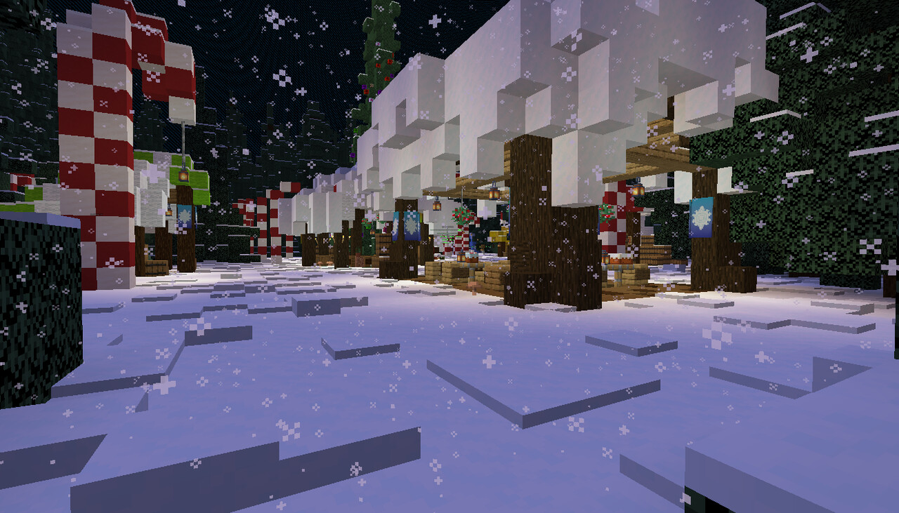 Holiday Forest Clearing Market Minecraft Map