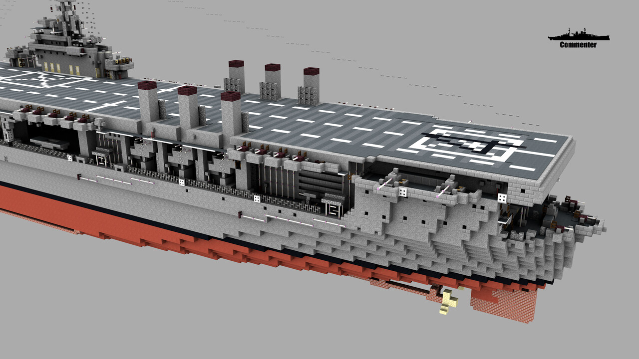 USS Ranger CV4 1:1 Scale Minecraft Map