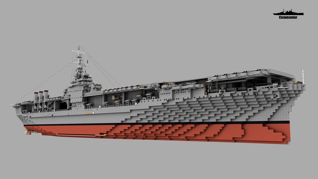 USS Ranger CV4 1:1 Scale Minecraft Map