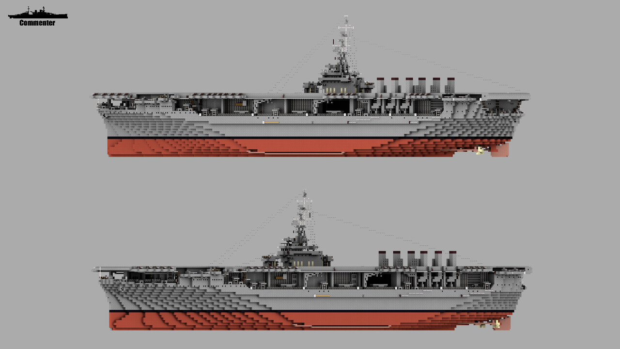 USS Ranger CV4 1:1 Scale Minecraft Map