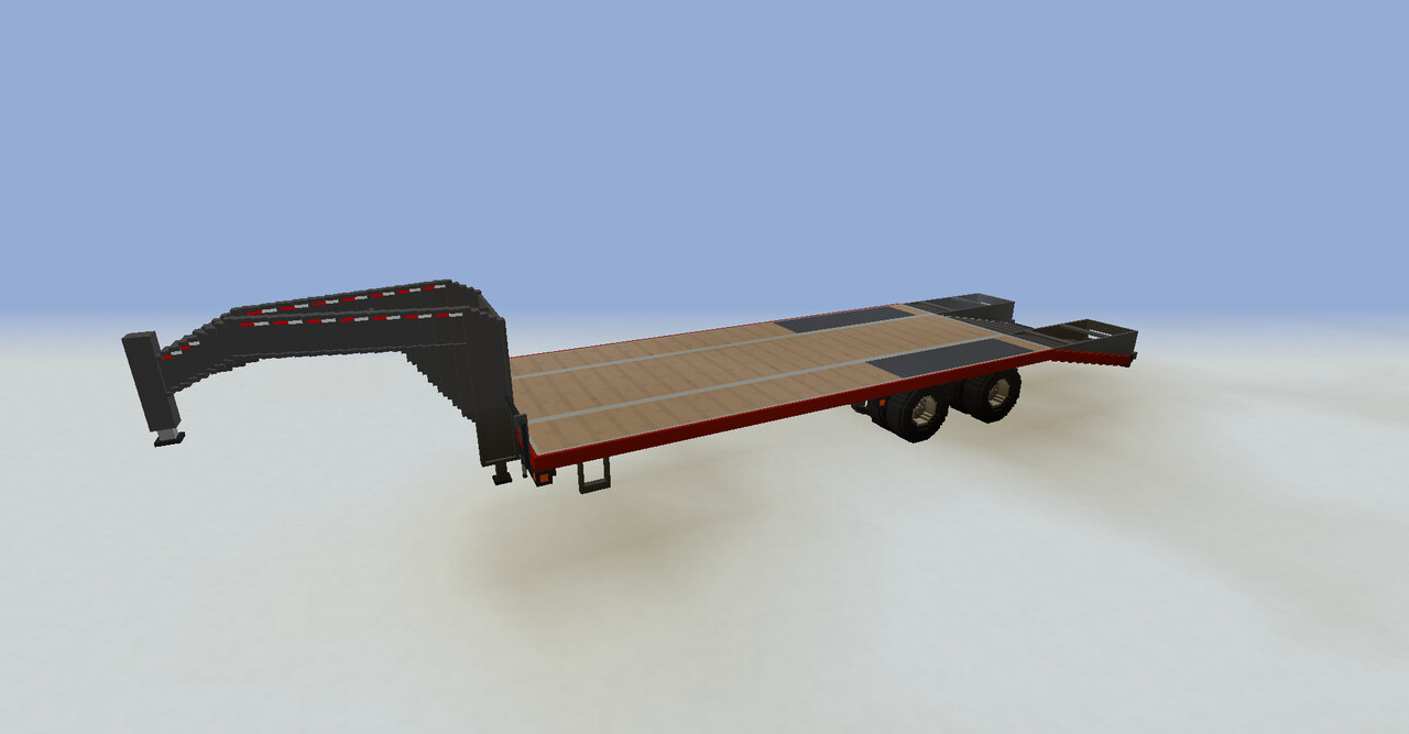 20ft Gooseneck Fifth Wheel Trailer with animations (Big Tex 20GN ...