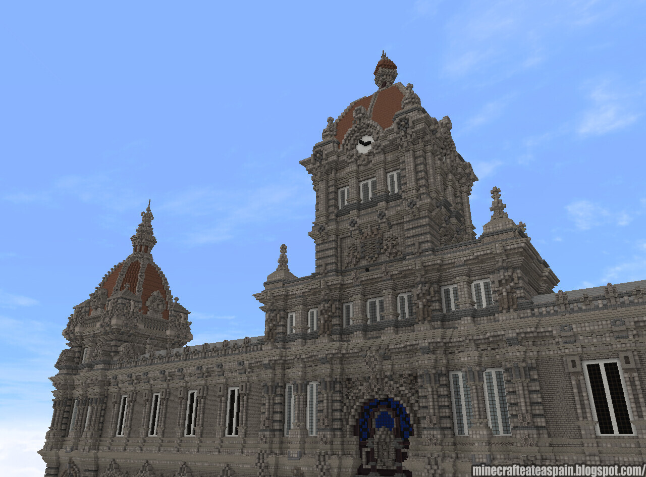 Replica Minecraft of the City Council of A Coruña, Spain. Minecraft Map