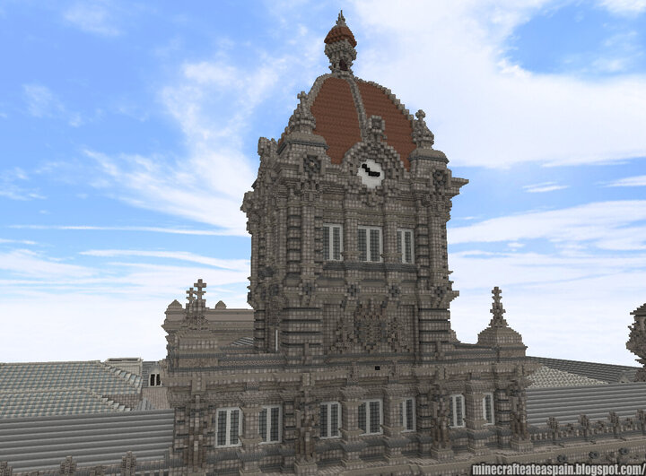 Replica Minecraft of the City Council of A Coruña, Spain. Minecraft Map