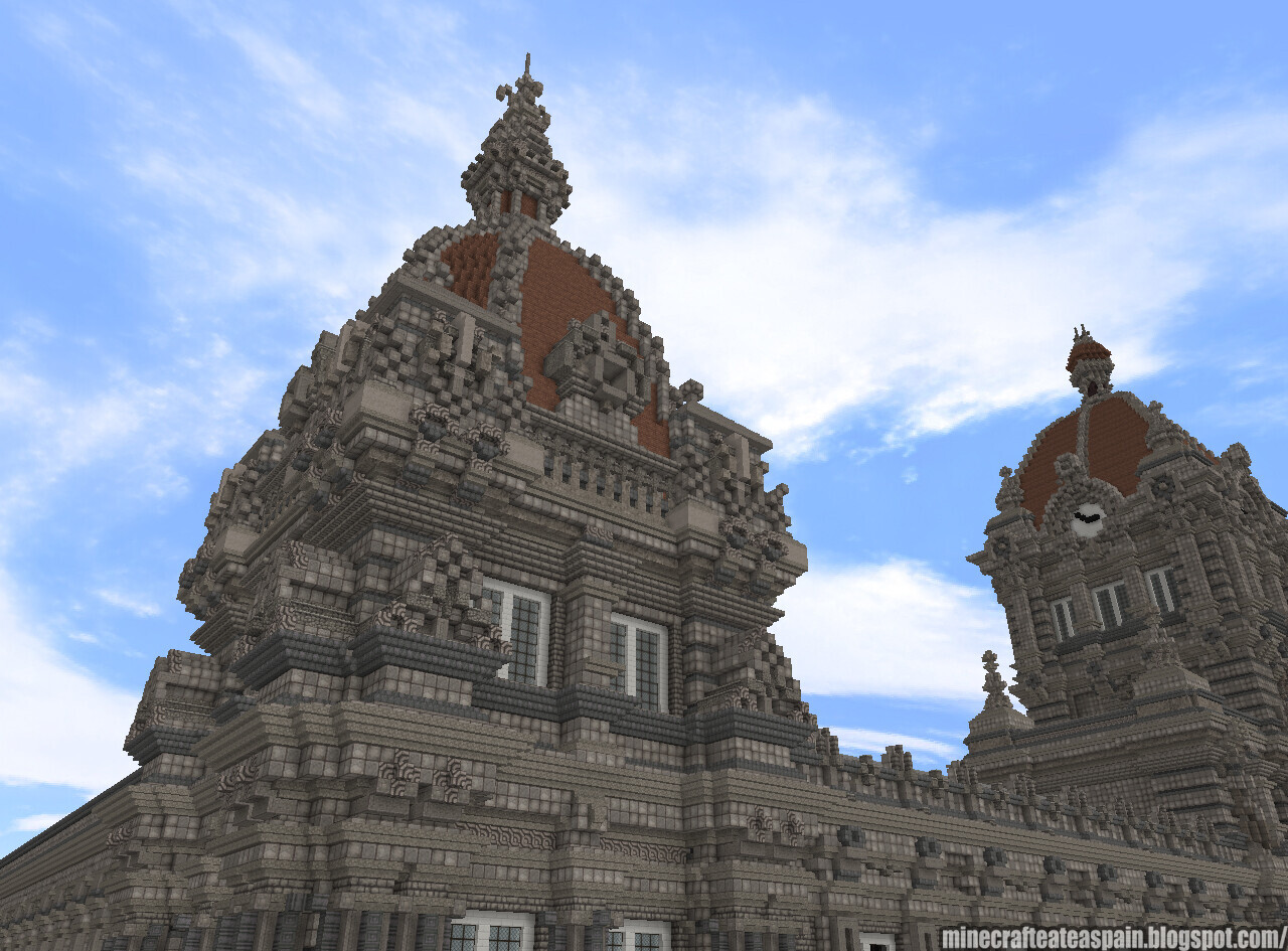 Replica Minecraft of the City Council of A Coruña, Spain. Minecraft Map