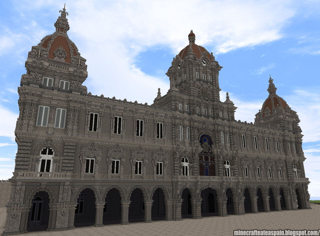 Replica Minecraft of the City Council of A Coruña, Spain. Minecraft Map