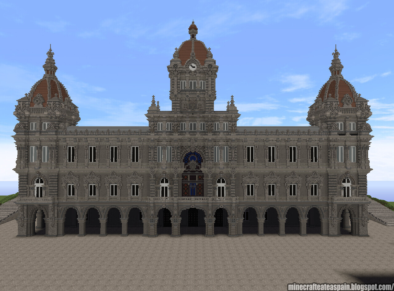 Replica Minecraft of the City Council of A Coruña, Spain. Minecraft Map