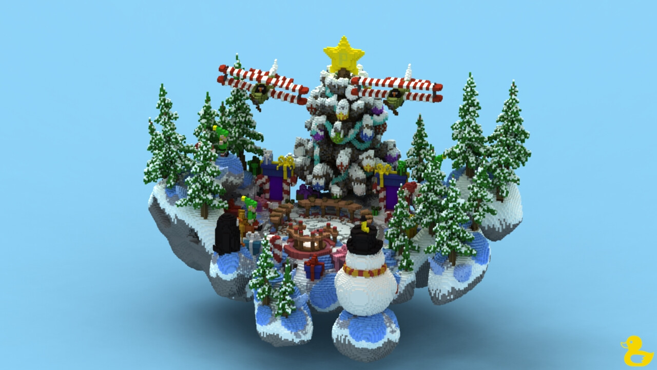 PixelWorld Winter Hub Minecraft Map