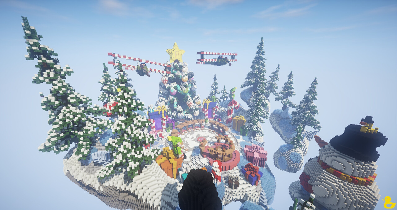 PixelWorld Winter Hub Minecraft Map