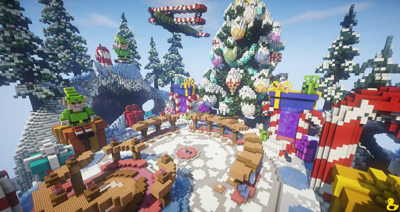 PixelWorld Winter Hub Minecraft Map