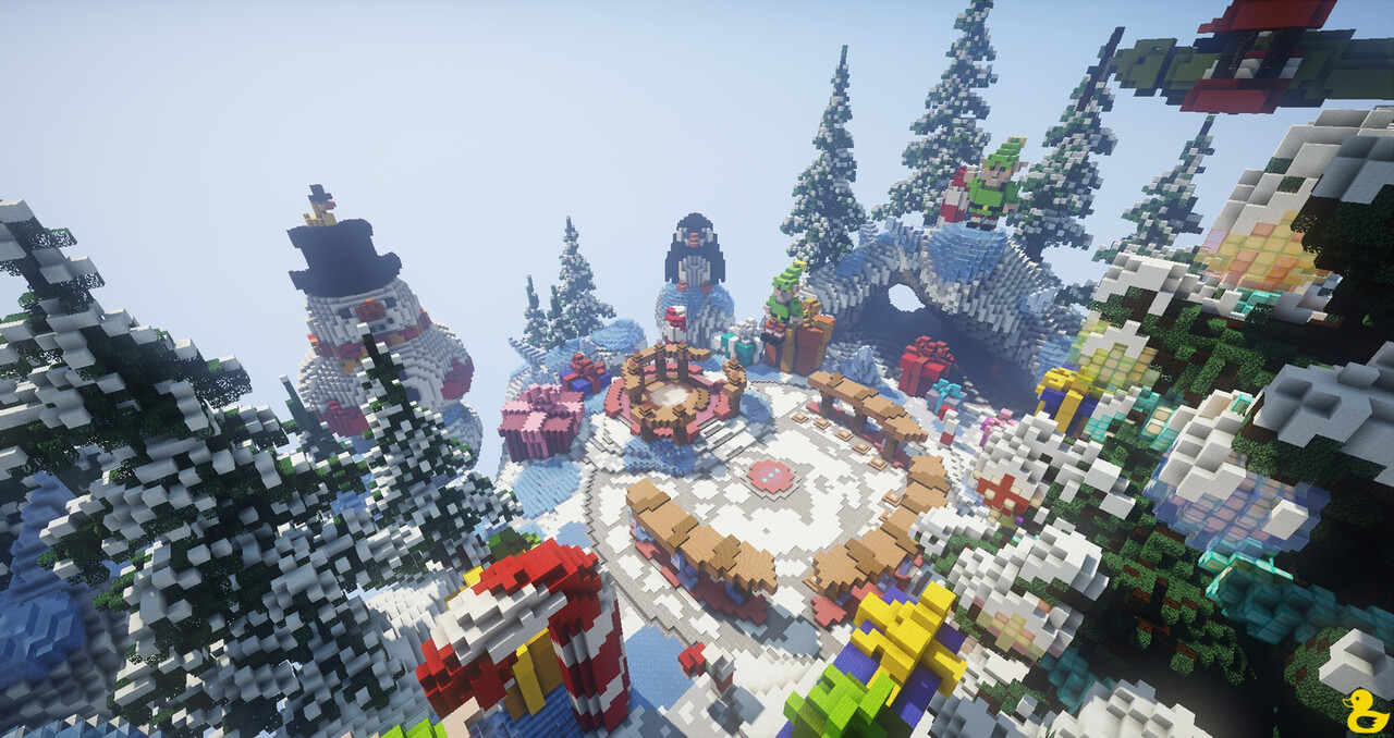 PixelWorld Winter Hub Minecraft Map