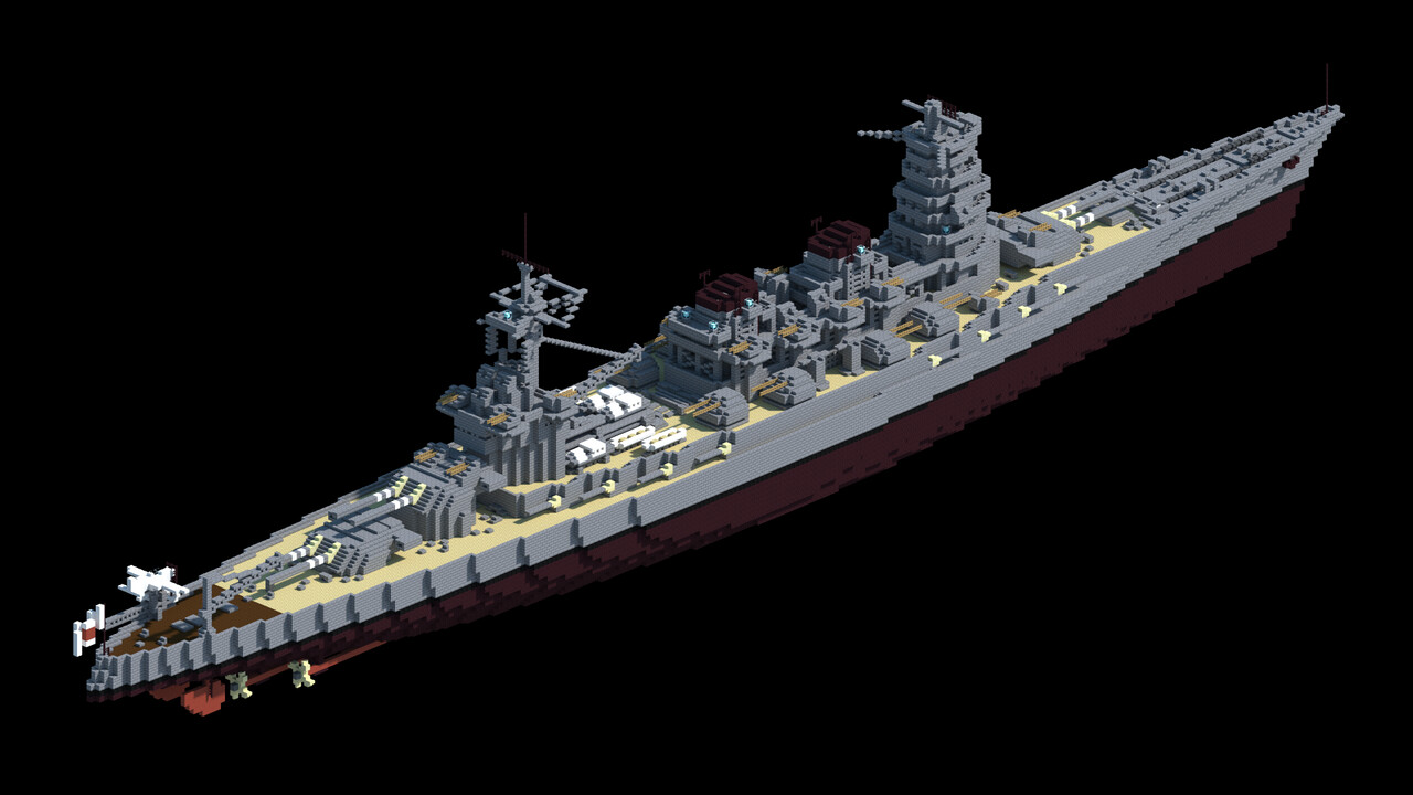 Fictional Japanese Battleship - 近江 (Ōmi) - For _NamSek_ Minecraft Map