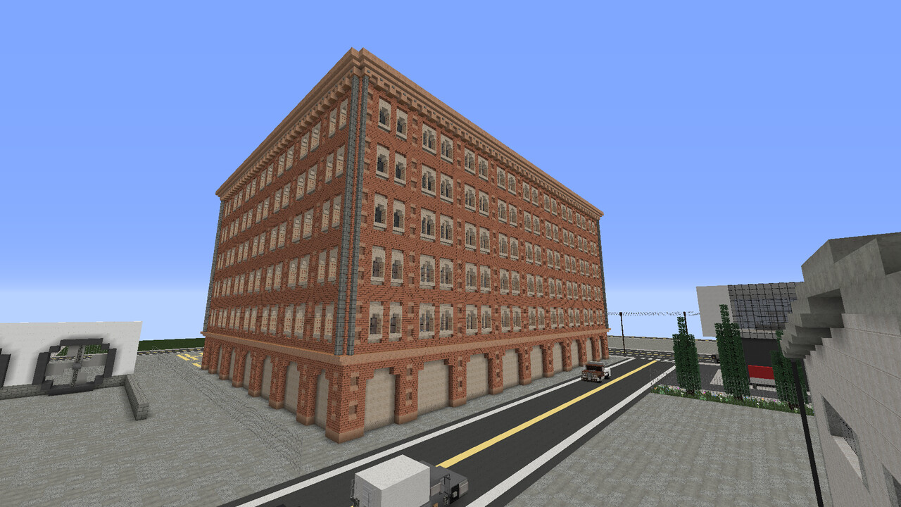 Industrial office building and warehouse Minecraft Map