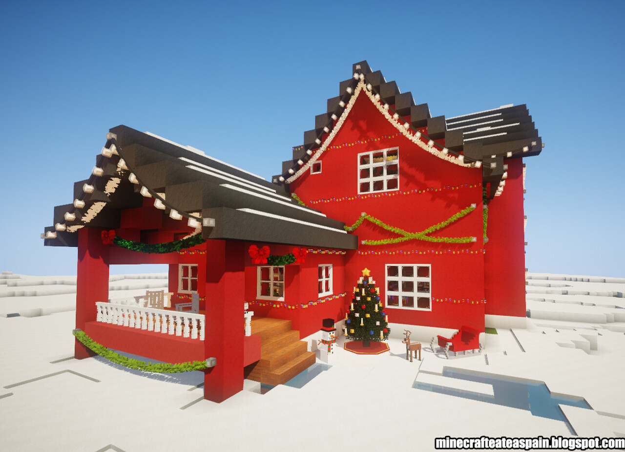 Nordic Christmas house with interiors by Minecrafteate. Minecraft Map