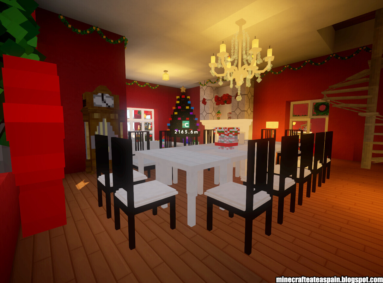 Nordic Christmas house with interiors by Minecrafteate. Minecraft Map