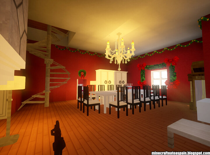 Nordic Christmas house with interiors by Minecrafteate. Minecraft Map