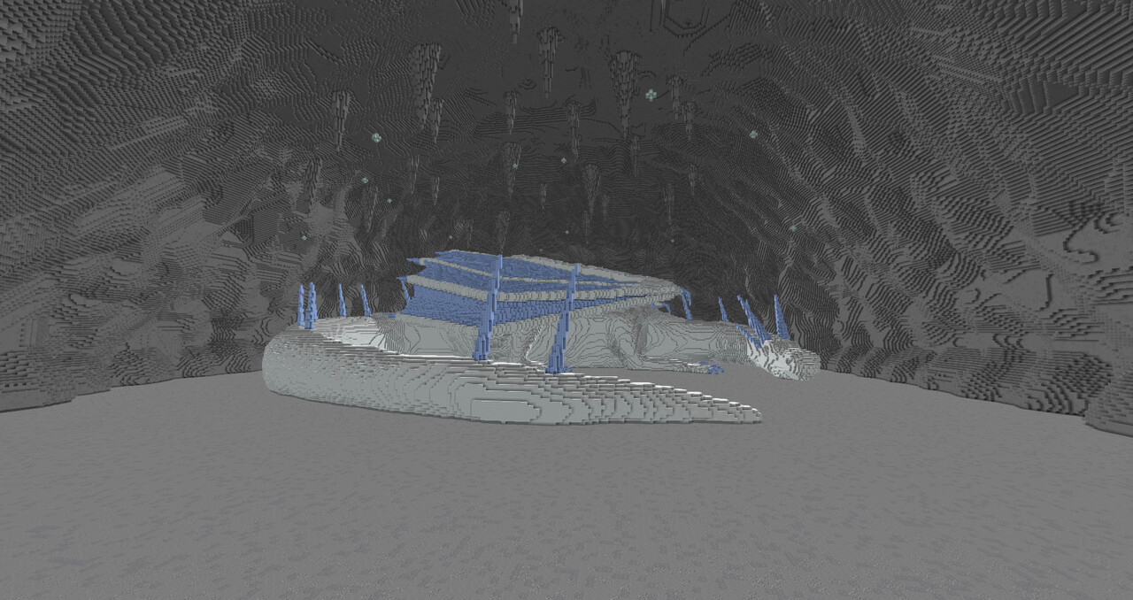 Ice Dragon In Cave Minecraft Map
