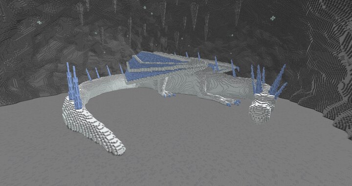 Ice Dragon In Cave Minecraft Map