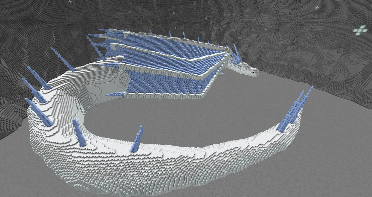 Ice Dragon In Cave Minecraft Map