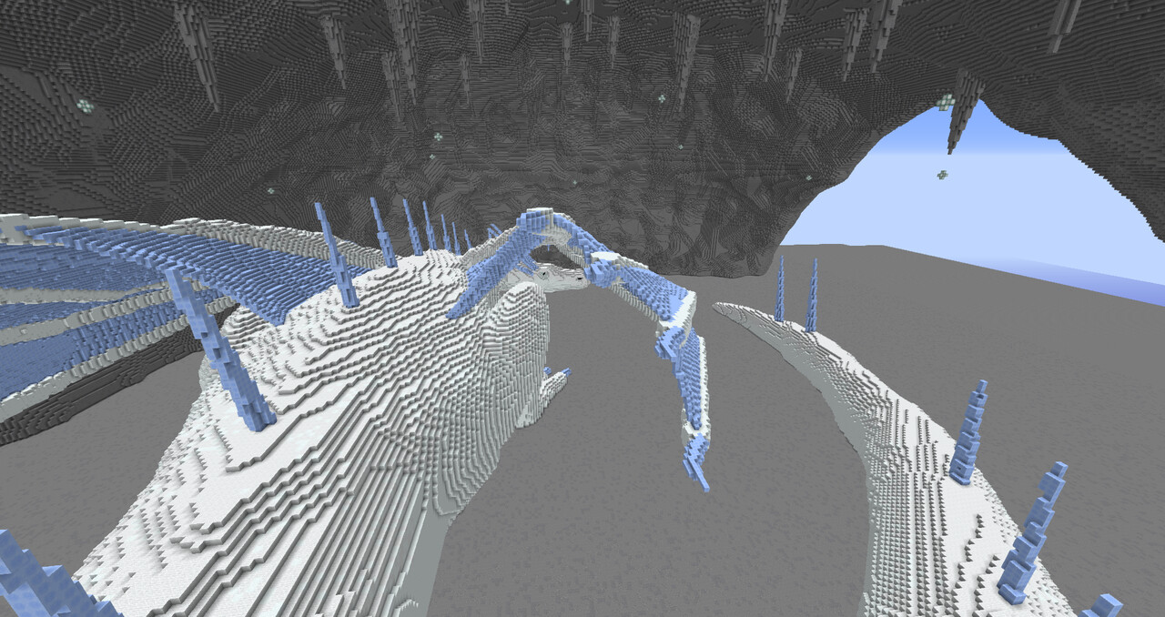 Ice Dragon In Cave Minecraft Map
