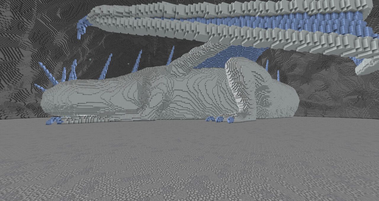 Ice Dragon In Cave Minecraft Map